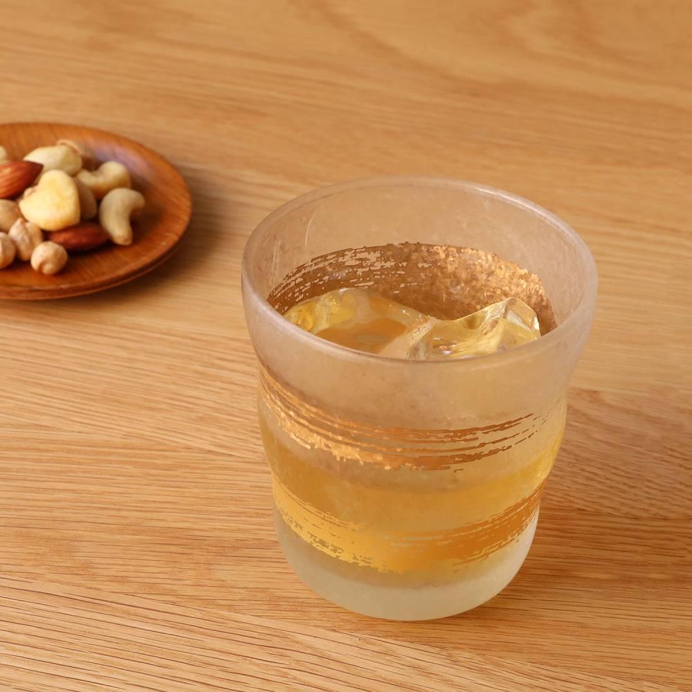 Aderia Premium Gold Pattern Frosted Old Fashioned Rocks Glass 335ml – Japanese Taste