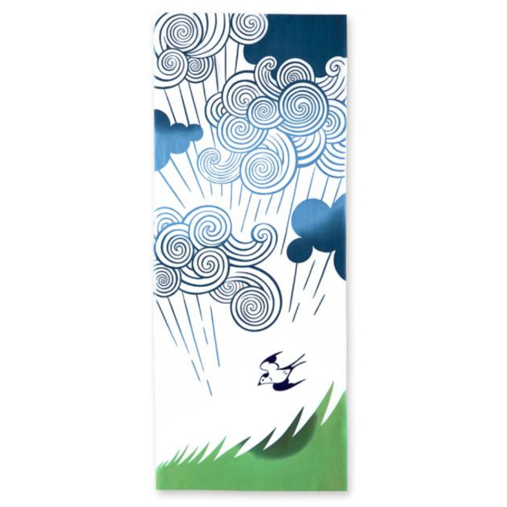Kenema Tenugui Rain Clouds Japanese Traditional Hand Dyed Cloth – Japanese Taste