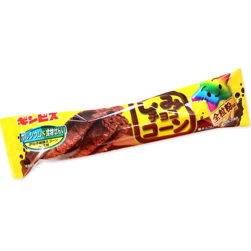 Ginbis Shimi Choco Stick Chocolate Covered Corn Puff Snack (Pack of 10