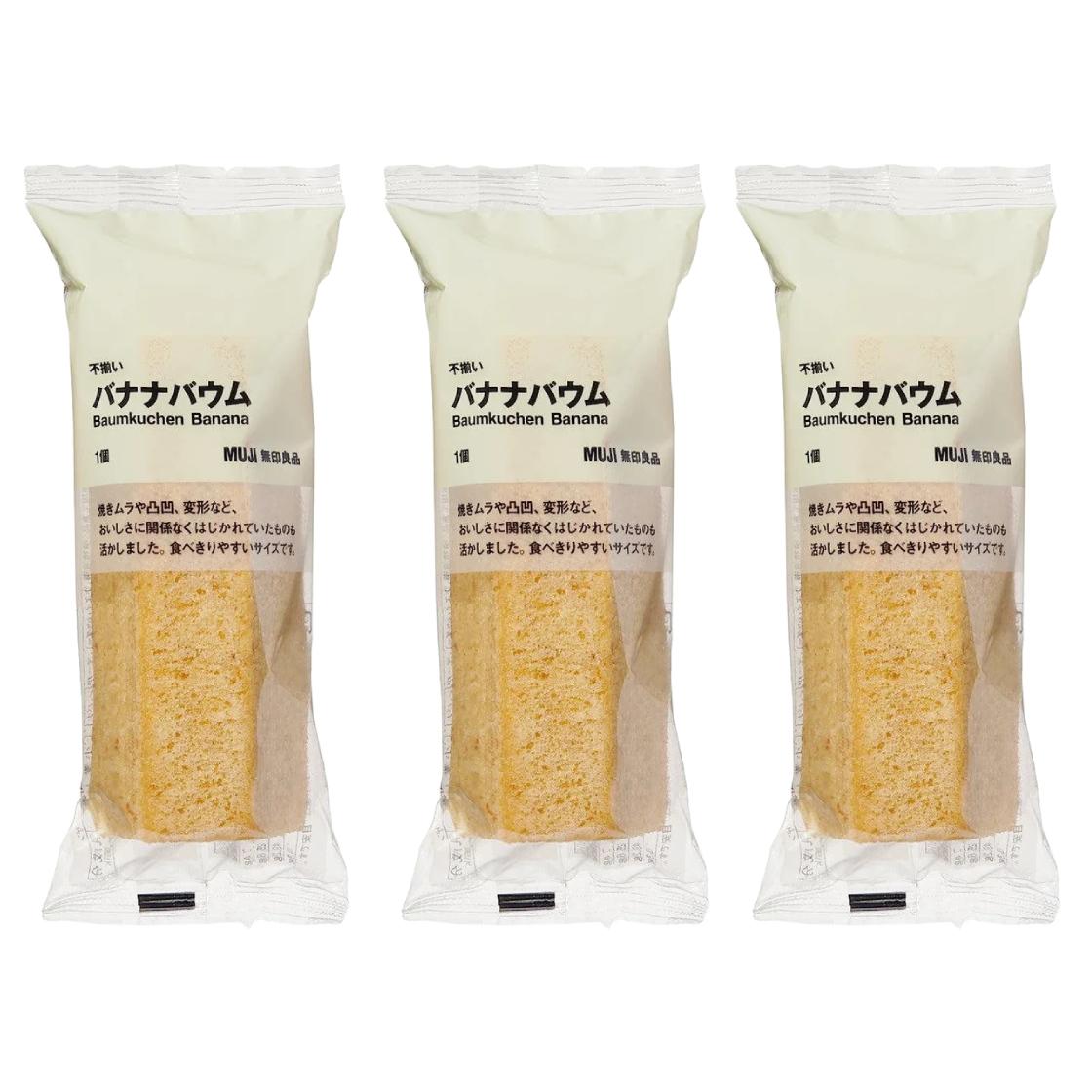 Muji Japanese Baumkuchen Cake Banana Flavor (Pack of 3) – Japanese Taste