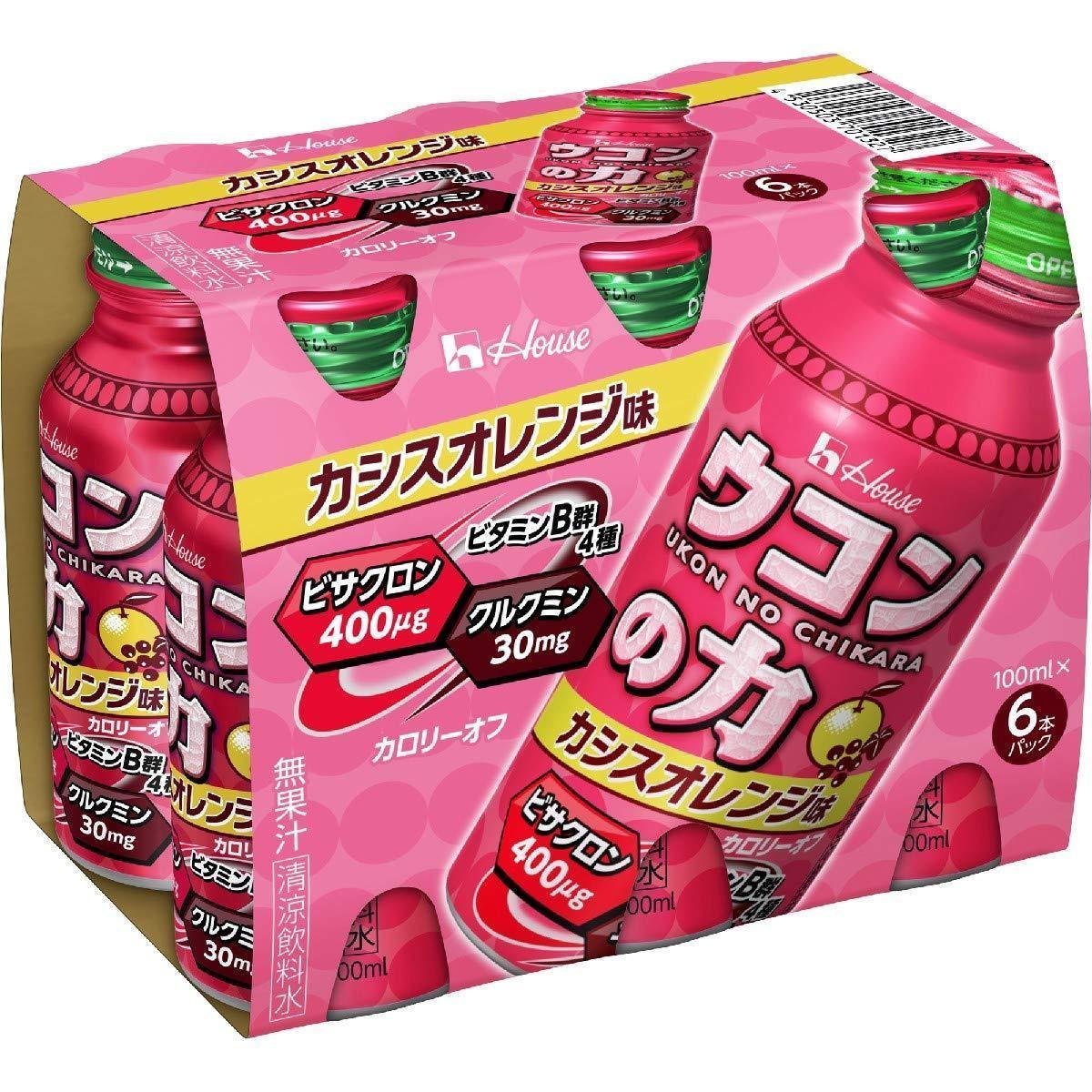 House Ukon no Chikara Turmeric Supplement Drink Cassis Orange Flavor 6 ...