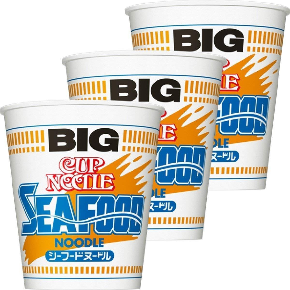 Nissin Instant Cup Noodles Seafood Flavor BIG (Pack of 3) – Japanese Taste
