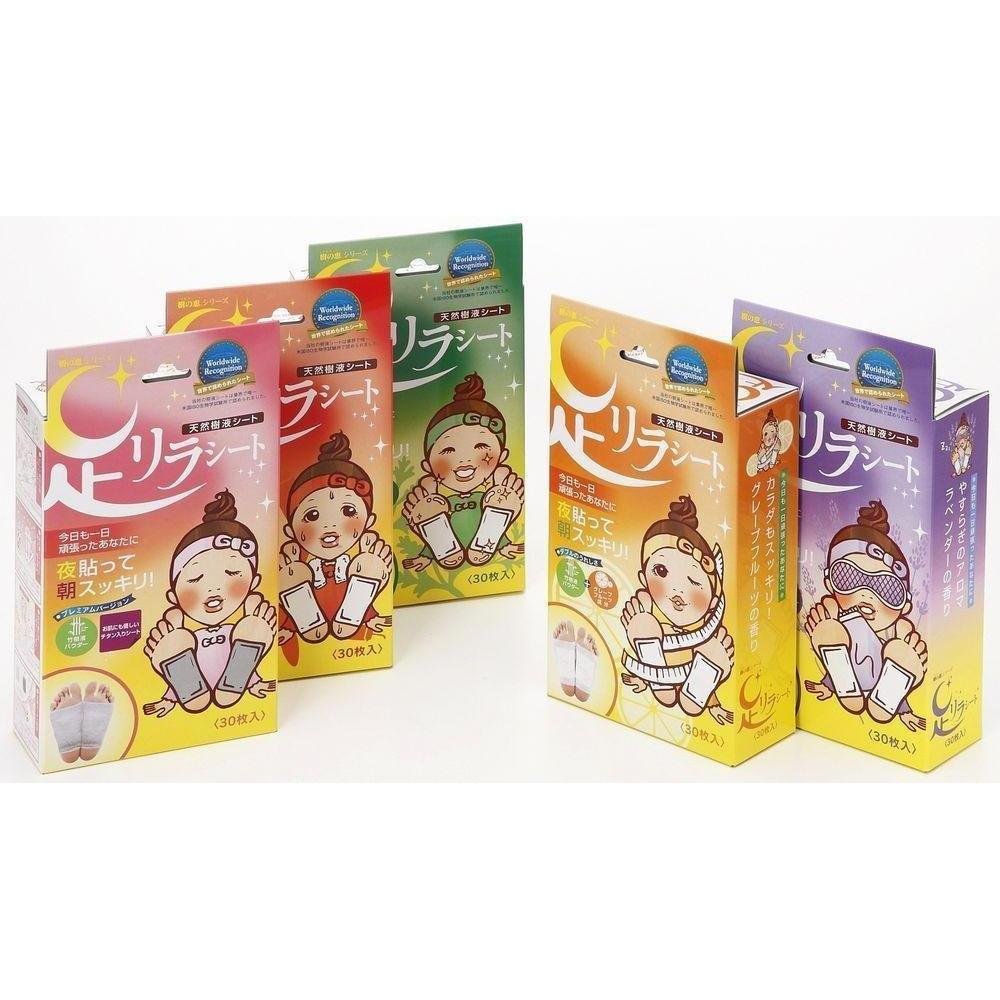 Kinomegumi Ashirira Foot Care Relax Sheet Grape Fruit 30 Sheets