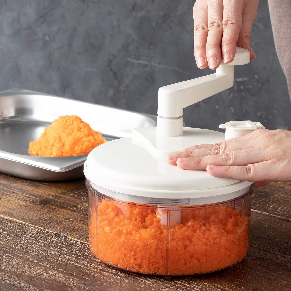 Shimomura Manual Food Chopper Spinning Vegetable Mincer – Japanese Taste