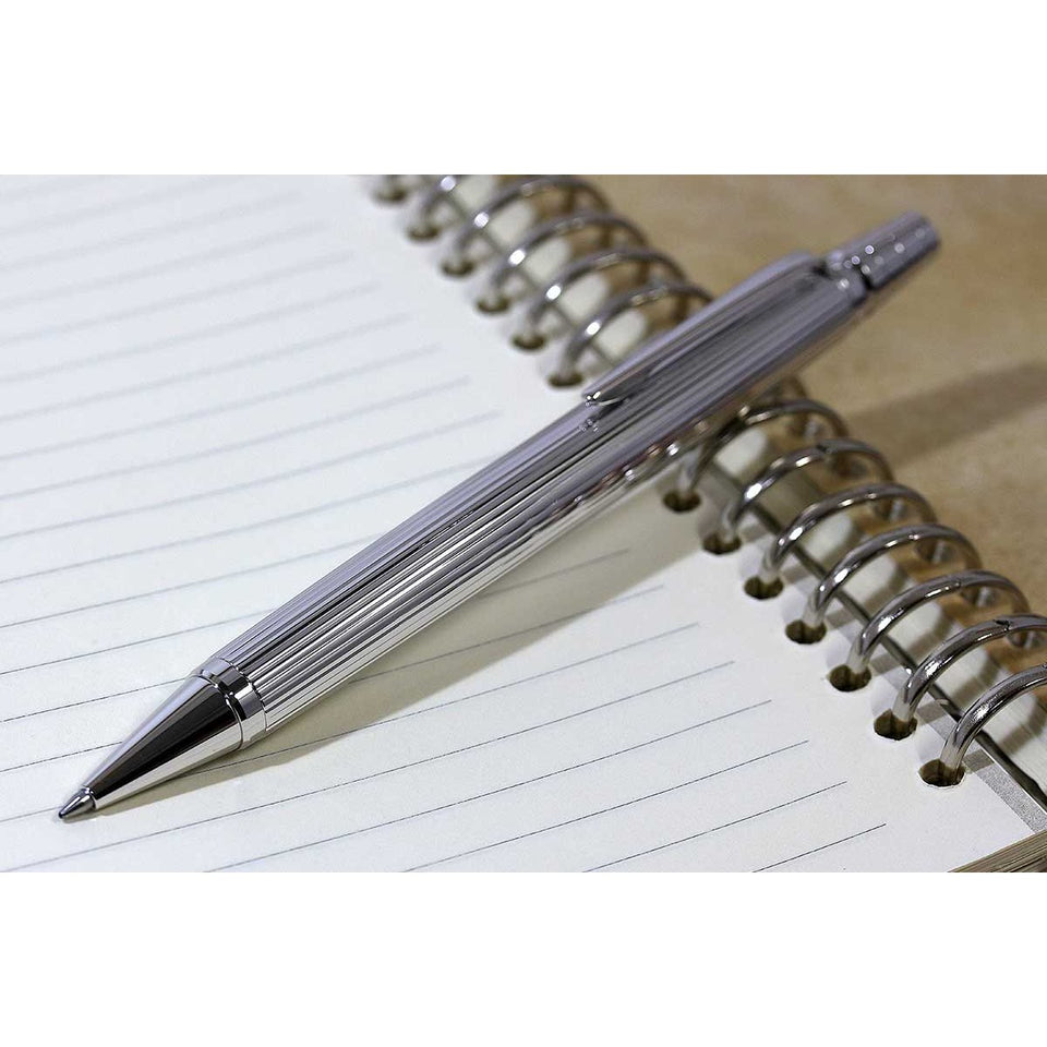 Pilot Raiz Premium Fine Writing Ballpoint Pen Silver Stripe 0.7mm