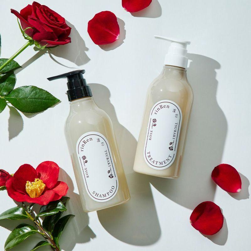 RinRen Shampoo Rose & Tsubaki Vegan Hair Repair Shampoo 480ml