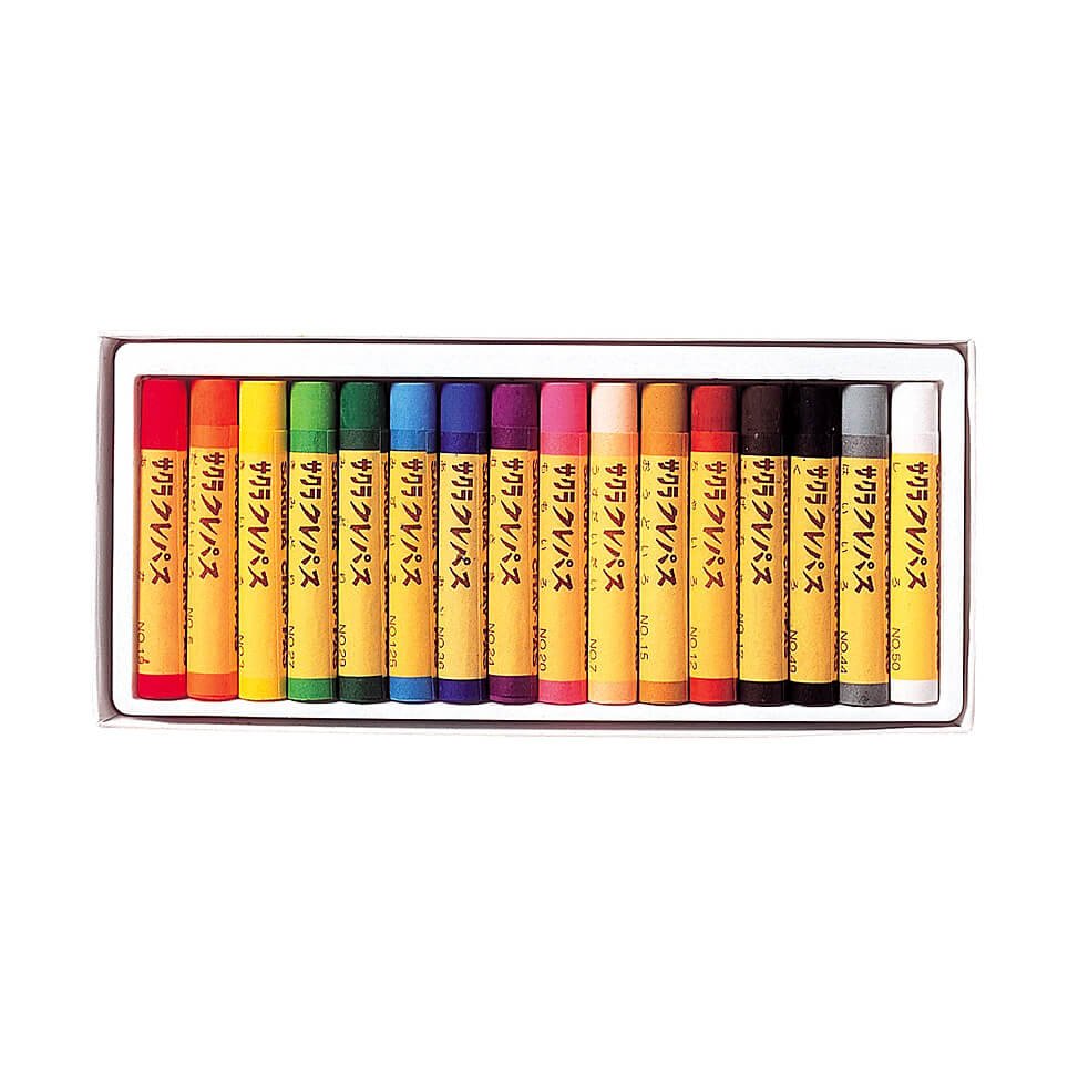 Sakura Color Craypas Thick Oil Pastel Crayons 16 Color Set