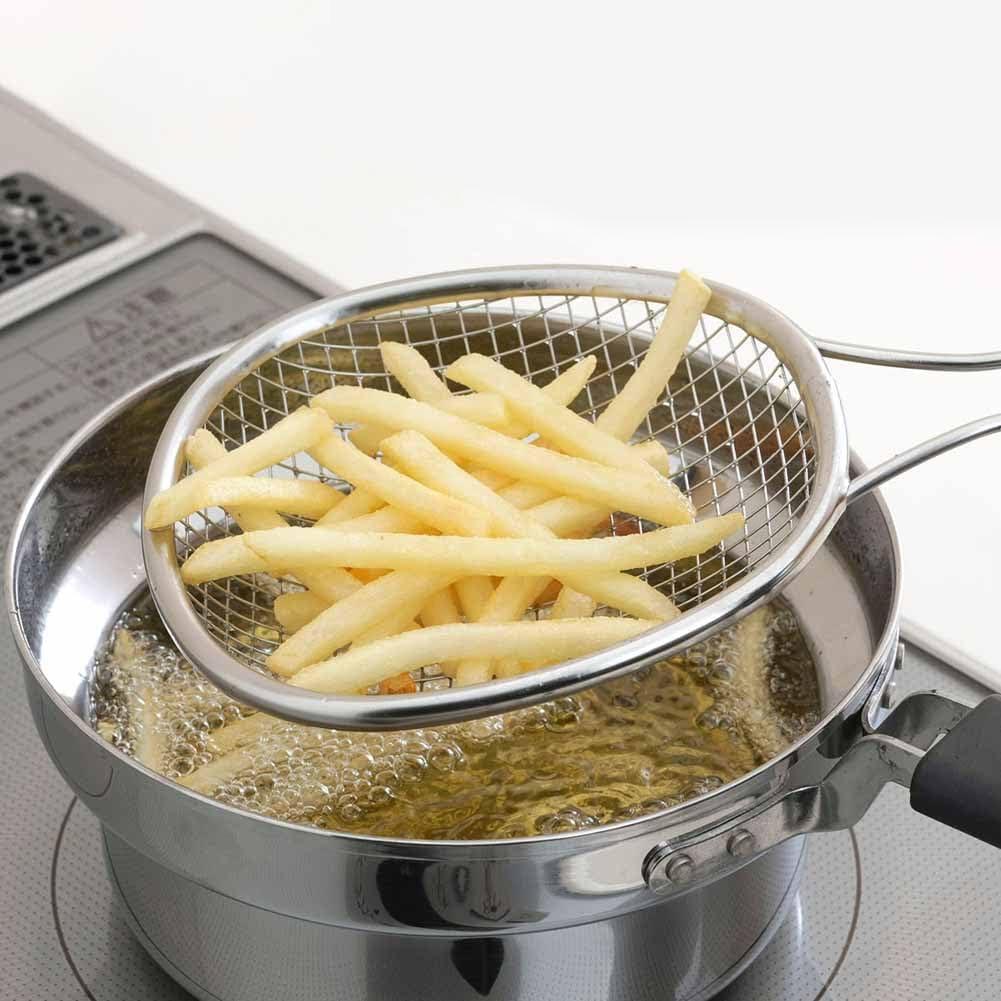 Shimomura Deep Fryer Skimmer Stainless Steel Large Hole Mesh Scoop 30c