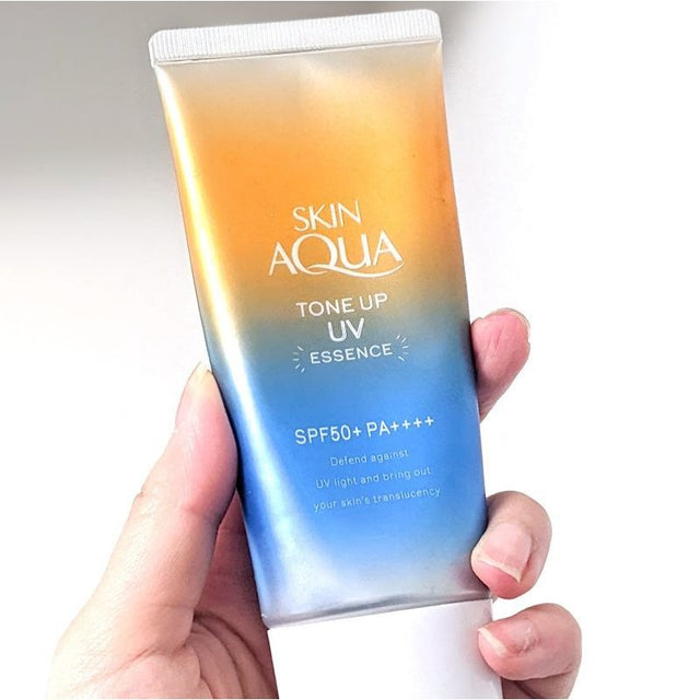 Skin Aqua Tone Up UV Essence Tinted Sunscreen Latte Beige SPF50+ 80g – Japanese Taste