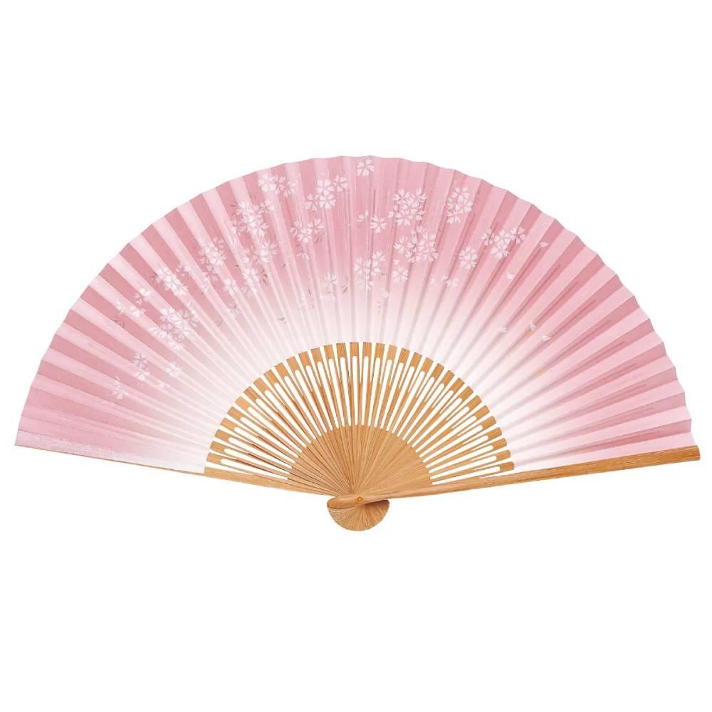 Yamani Sakura Cherry Blossom Design Pink Sensu Handheld Folding Fan 21
